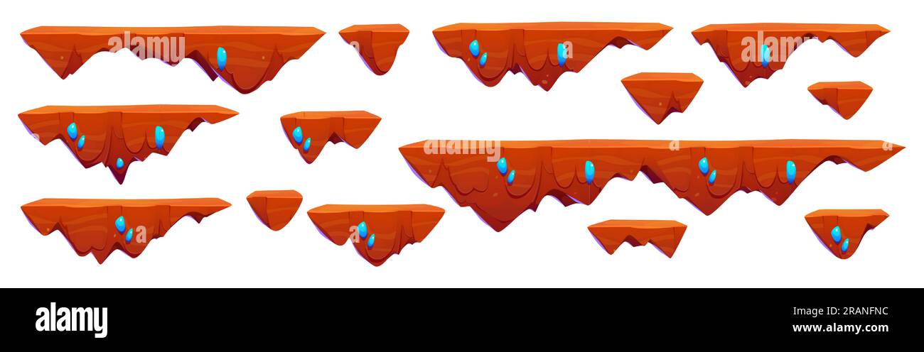 Floating island platform game Stock Vector Images - Alamy