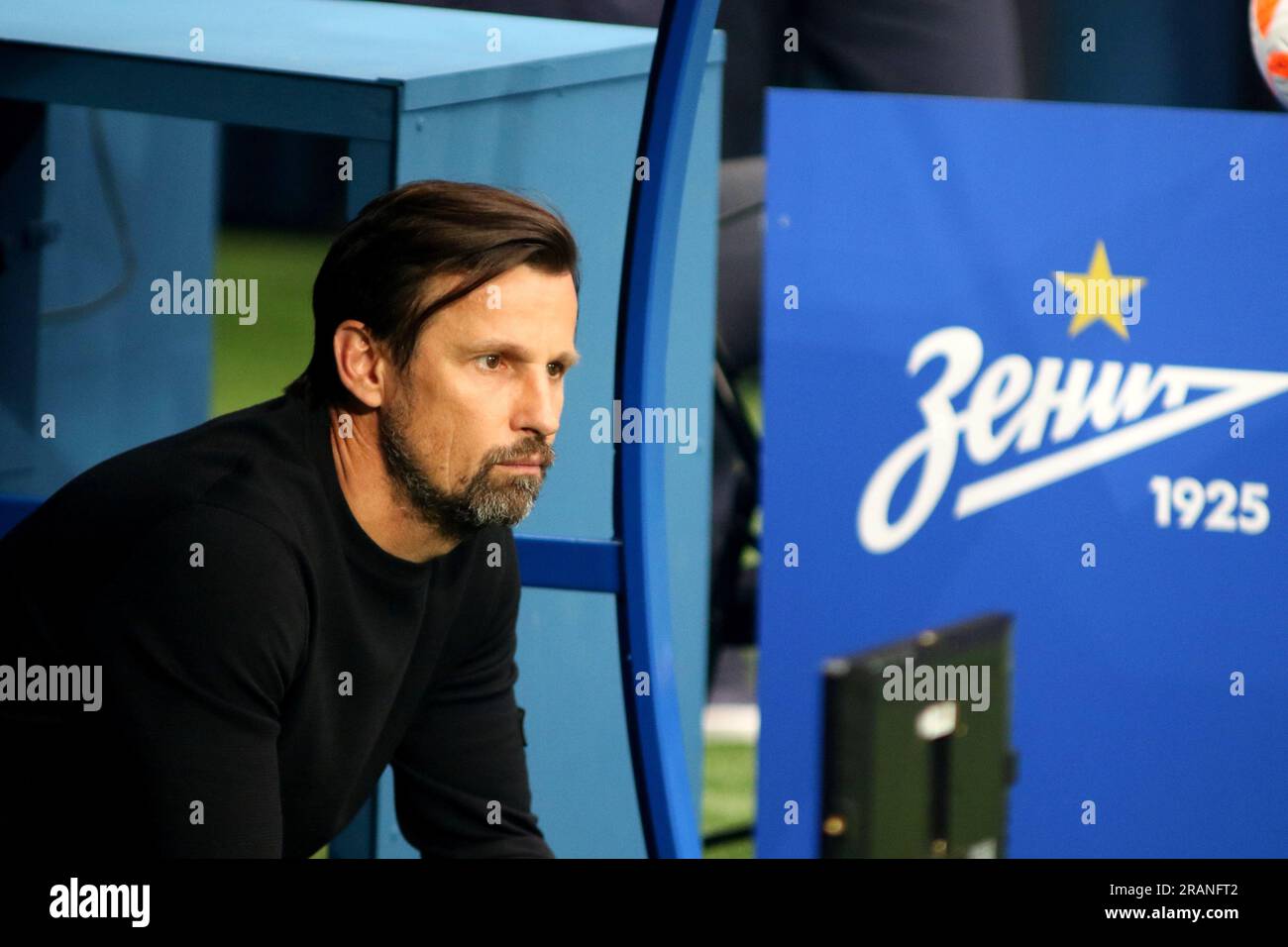 Saint Petersburg, Russia. 04th July, 2023. Sergei Semak, head coach of ...