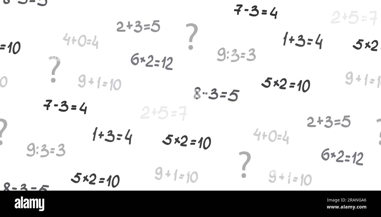 Solve examples. Seamless background of randomly placed different ...