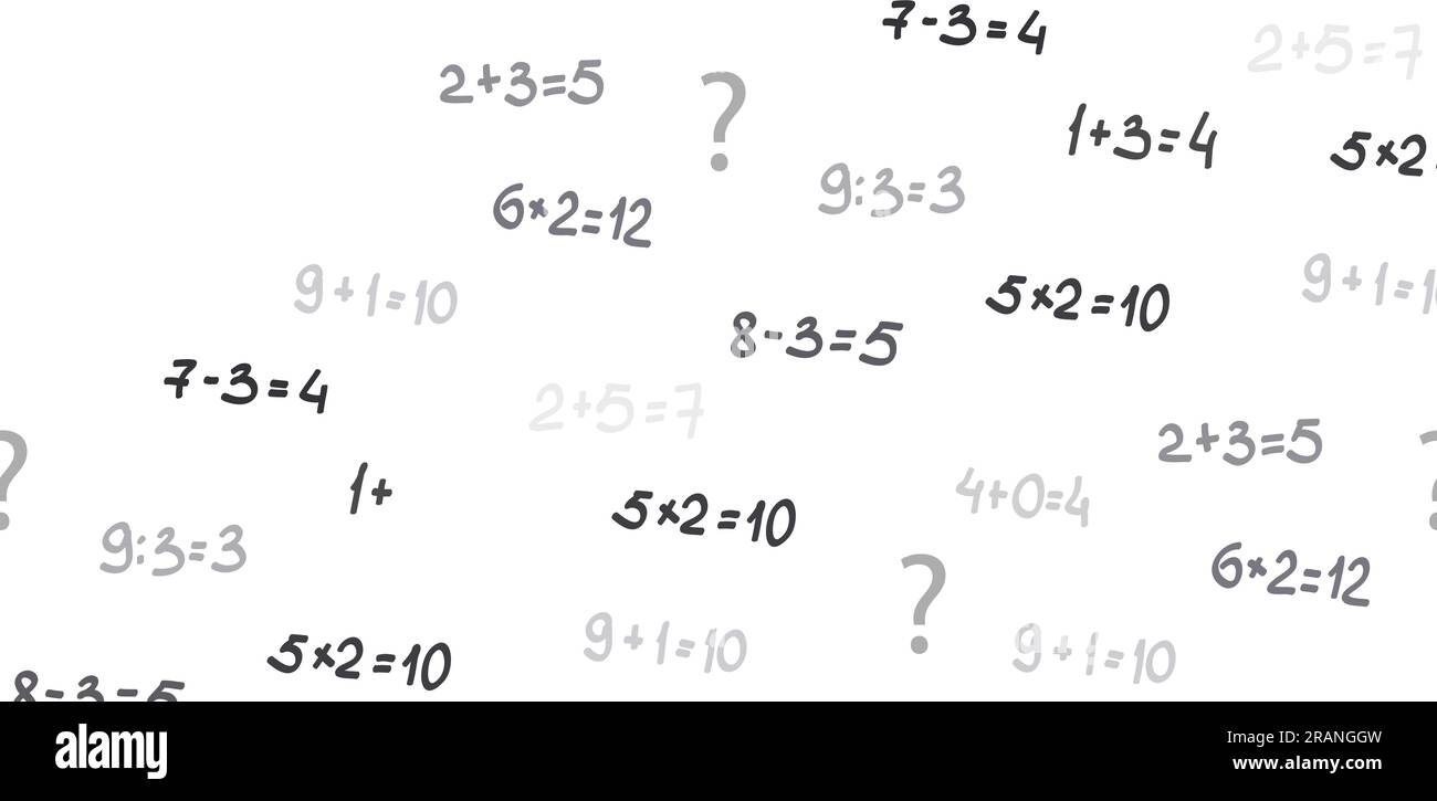 Solve examples. Seamless background of randomly placed different ...