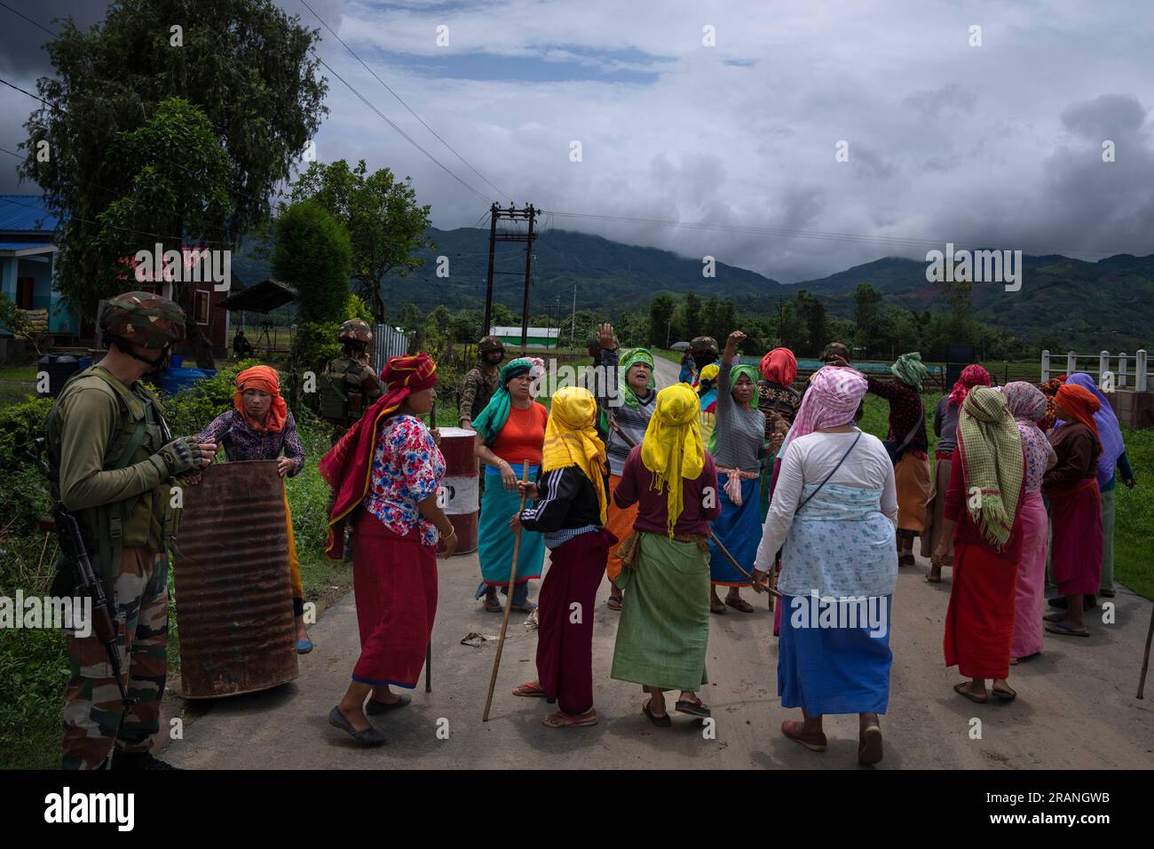 Members of Meira Paibis, powerful vigilante group of Hindu majority ...