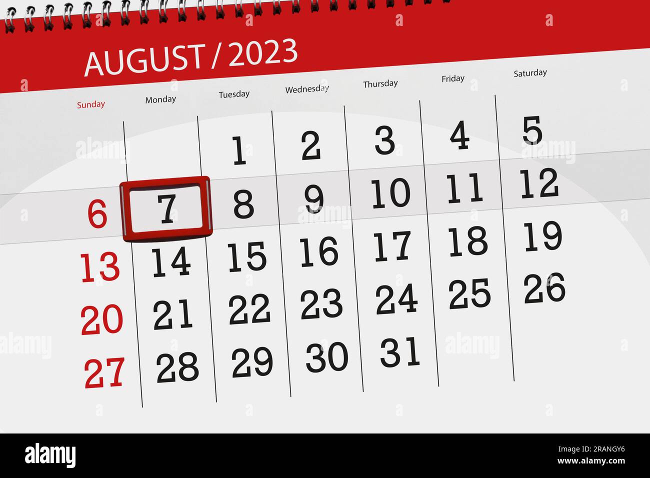 Calendar 2023, deadline, day, month, page, organizer, date, August ...