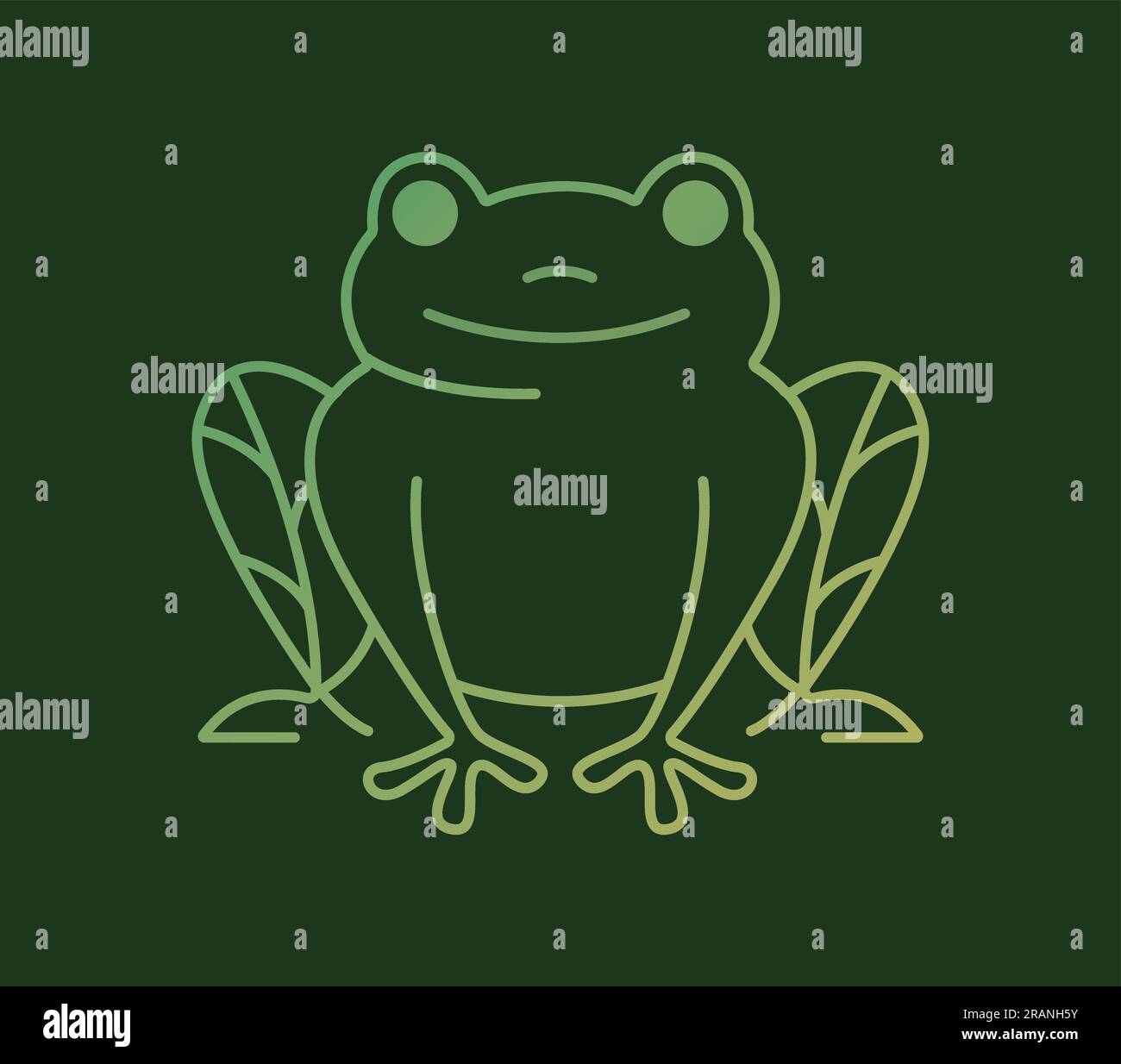 Logo with a frog. Vector illustration of a toad Stock Vector Image ...