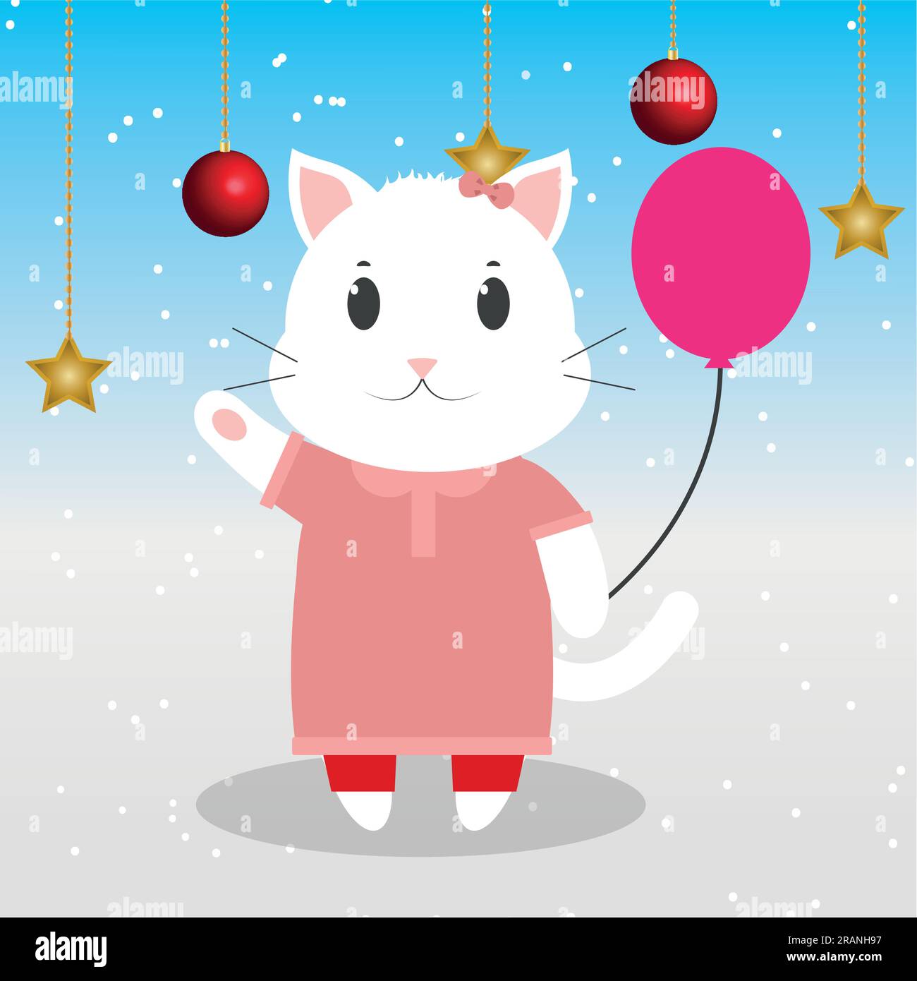 Illustration cat christmas food Stock Vector Images - Alamy