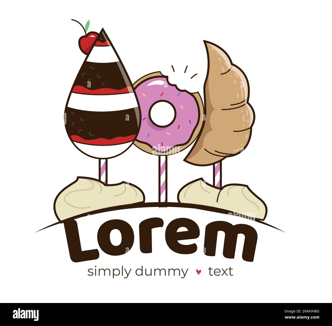 Logo with cakes. Sweets, vector illustration Stock Vector Image & Art ...