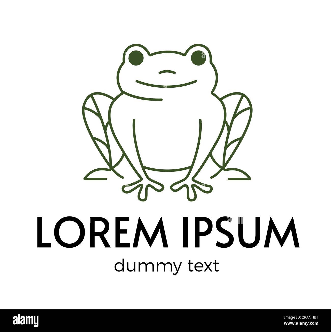 Logo with a frog. Vector illustration of a toad Stock Vector Image ...