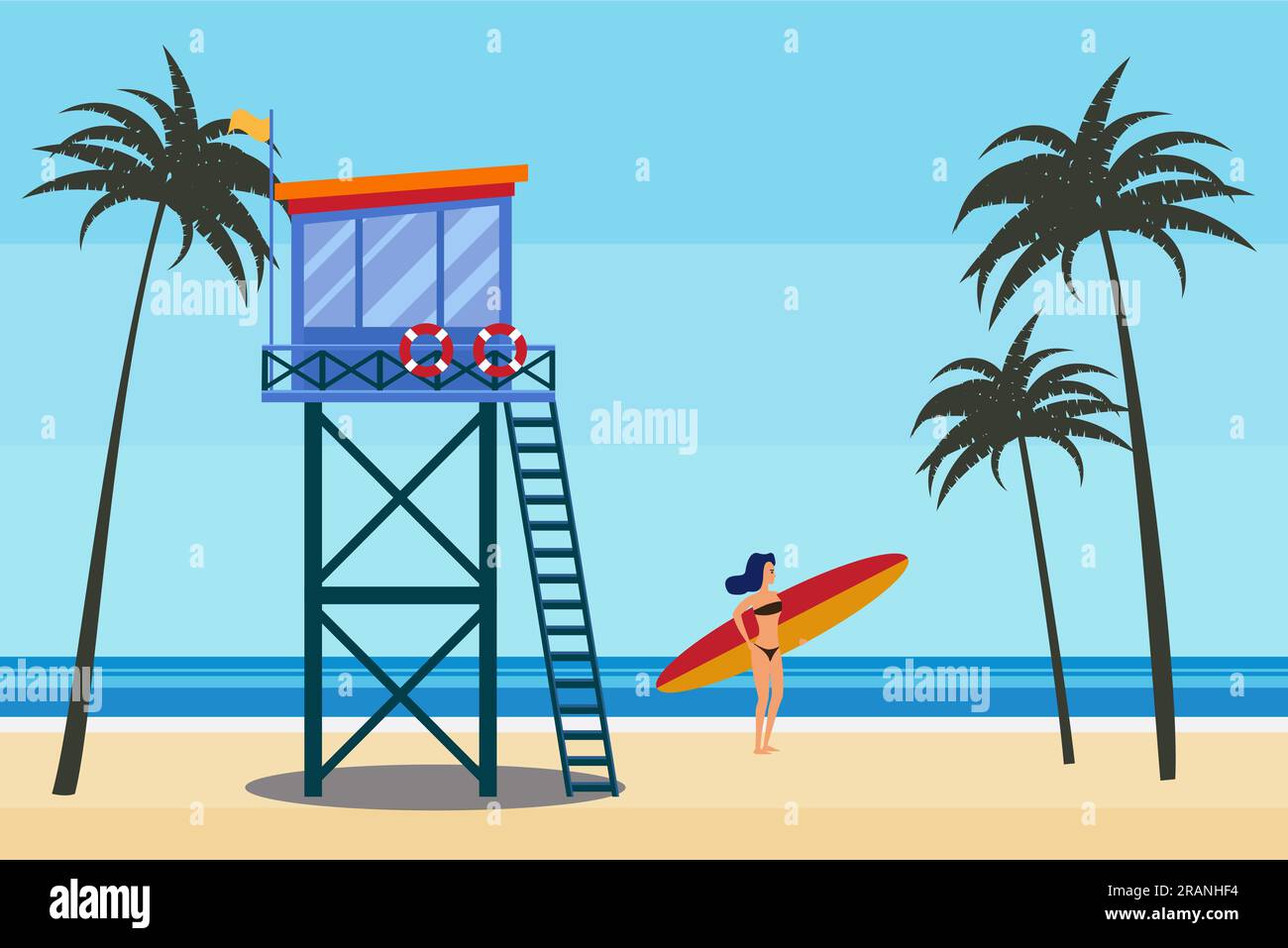 Los angeles life guard Stock Vector Images - Alamy