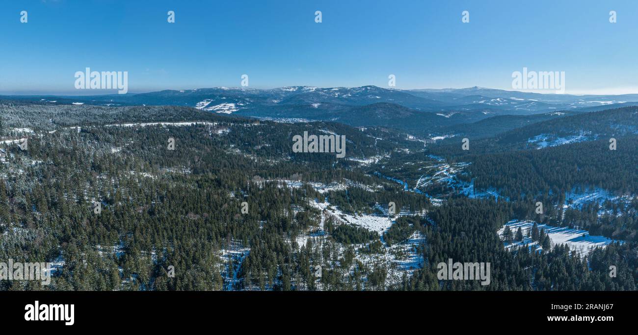 Fantastic winter day in the Großer Arber ski area in the Bavarian ...
