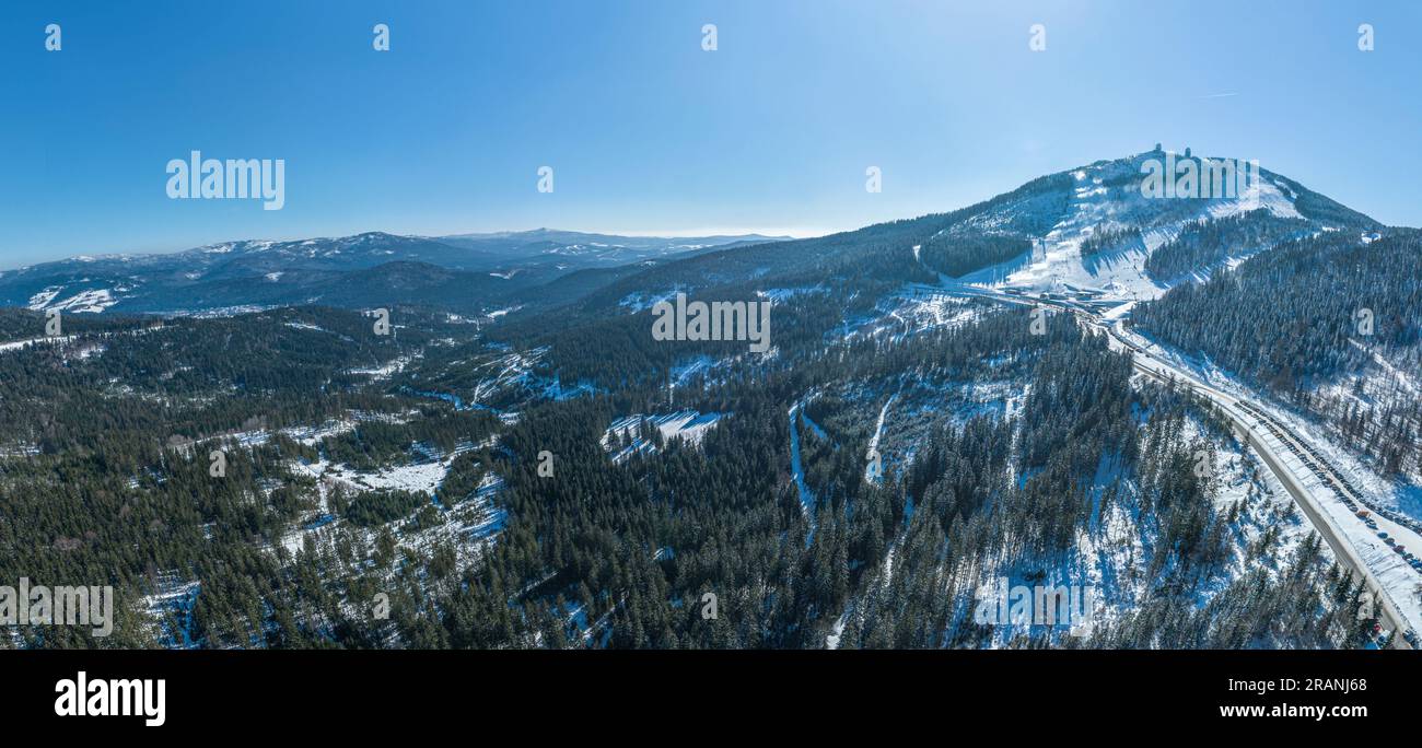 Fantastic winter day in the Großer Arber ski area in the Bavarian ...