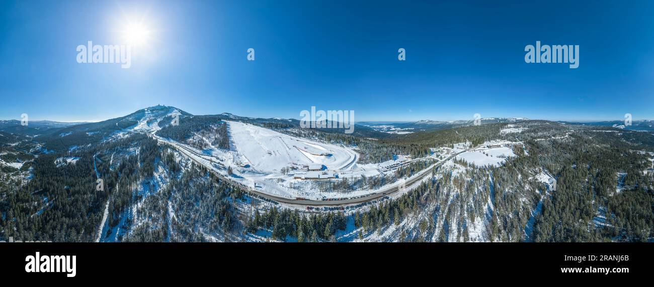 Fantastic winter day in the Großer Arber ski area in the Bavarian ...