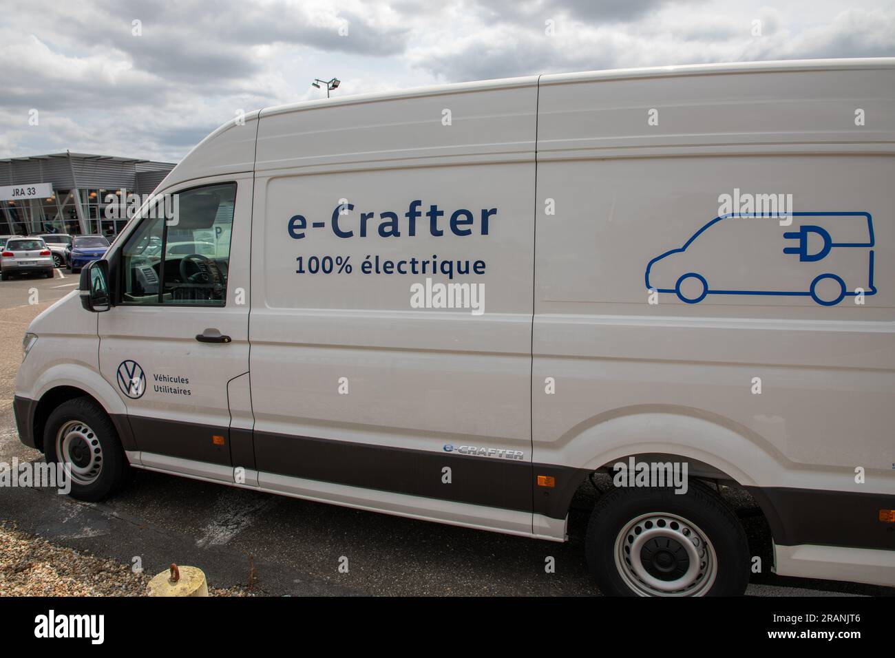 Bordeaux , France - 06 27 2023 : volkswagen e-crafter VW logo brand and french text sign ...