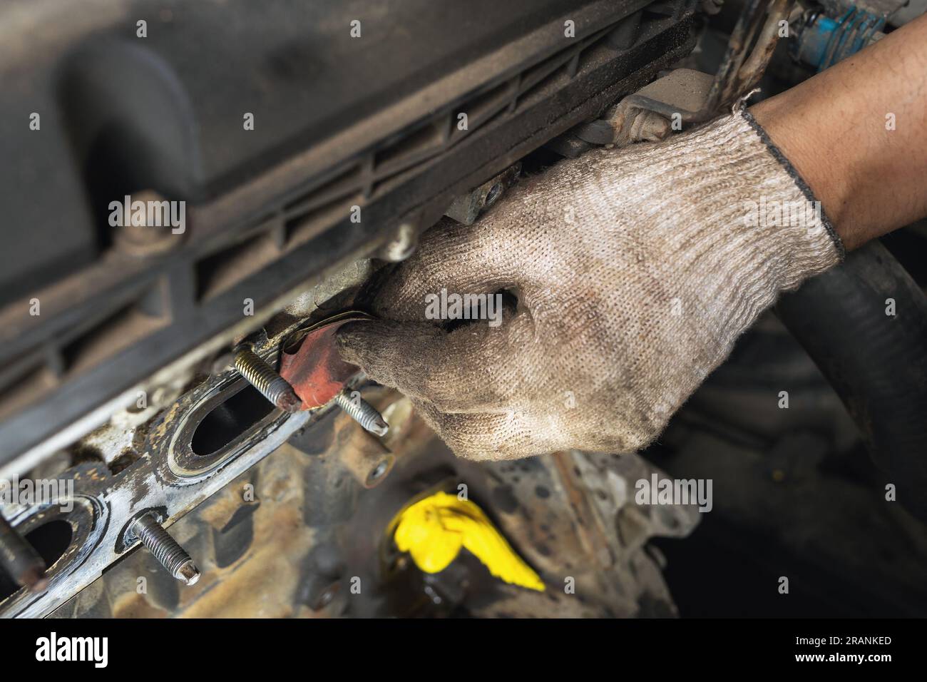 Cleaning the collector parts with sandpaper before installing a new ...