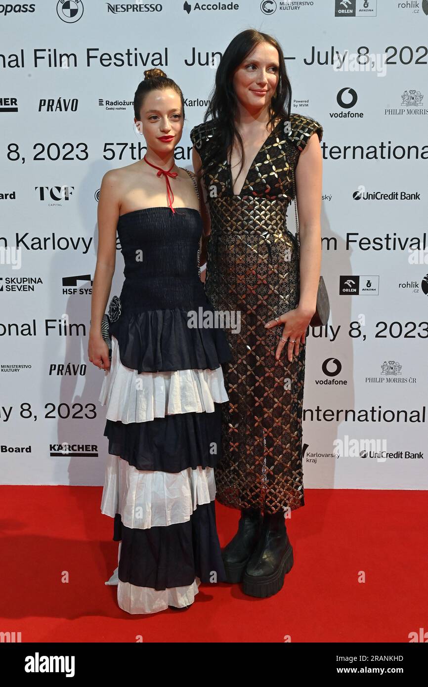 Karlovy Vary, Czech Republic. 04th July, 2023. Actresses Laurie Babin ...
