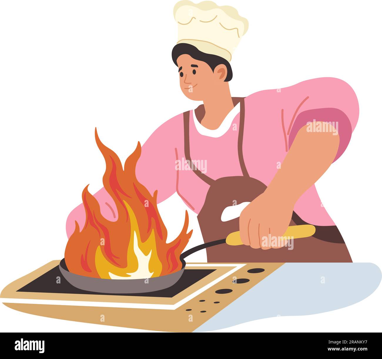 Hot oil frying Stock Vector Images - Alamy