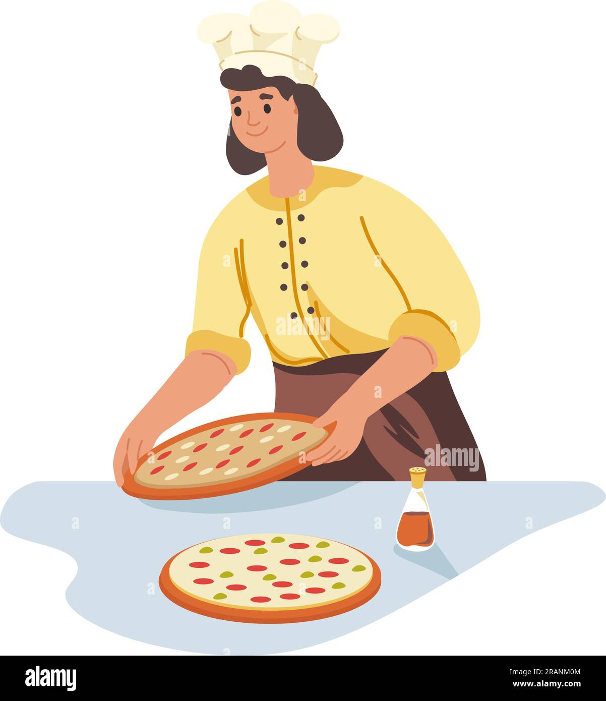 Dough bread pizza in Stock Vector Images - Alamy