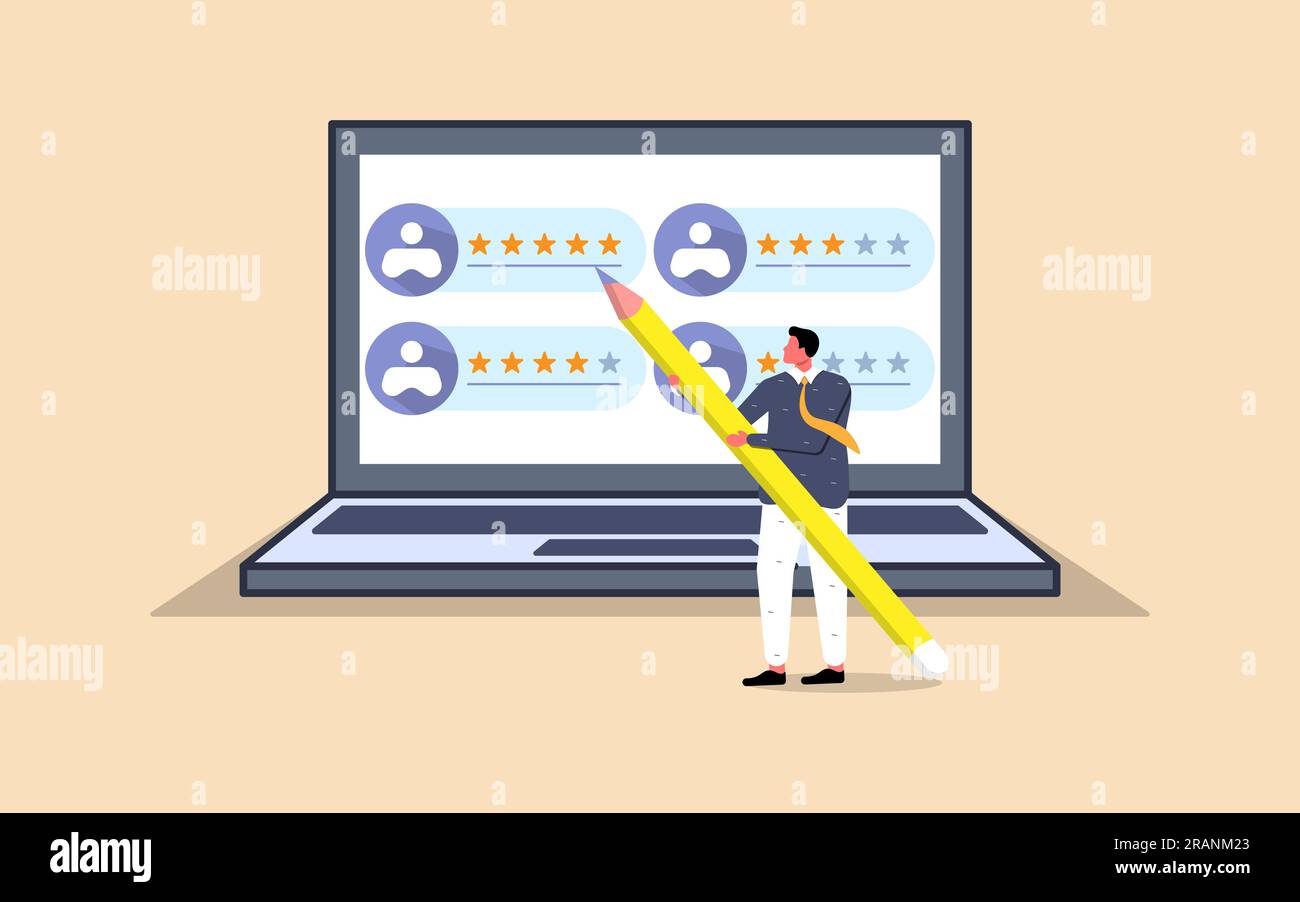 Vector illustration depicting HR managers searching for job candidates ...