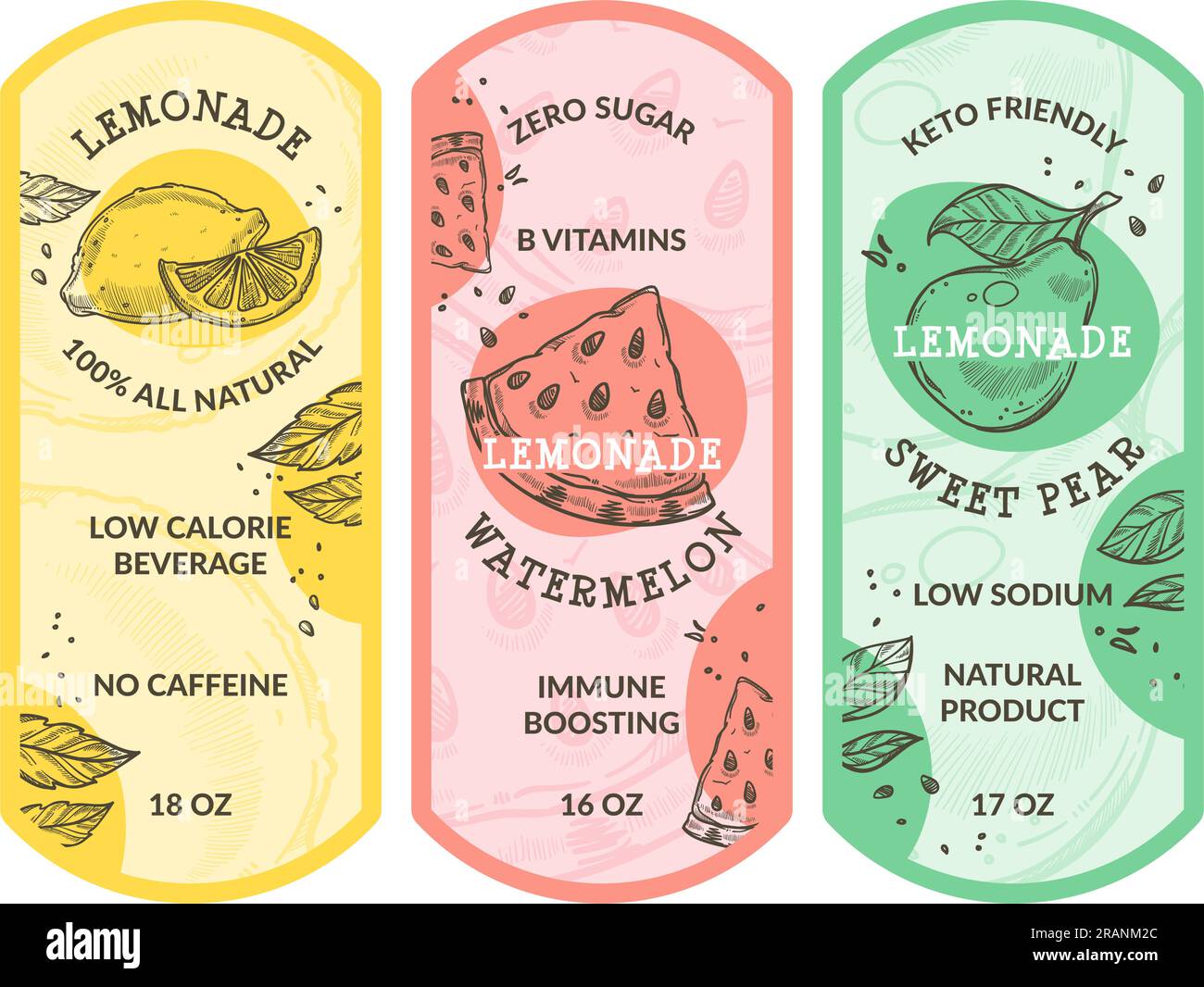 Low calorie beverage, zero sugar package sticker Stock Vector Image ...