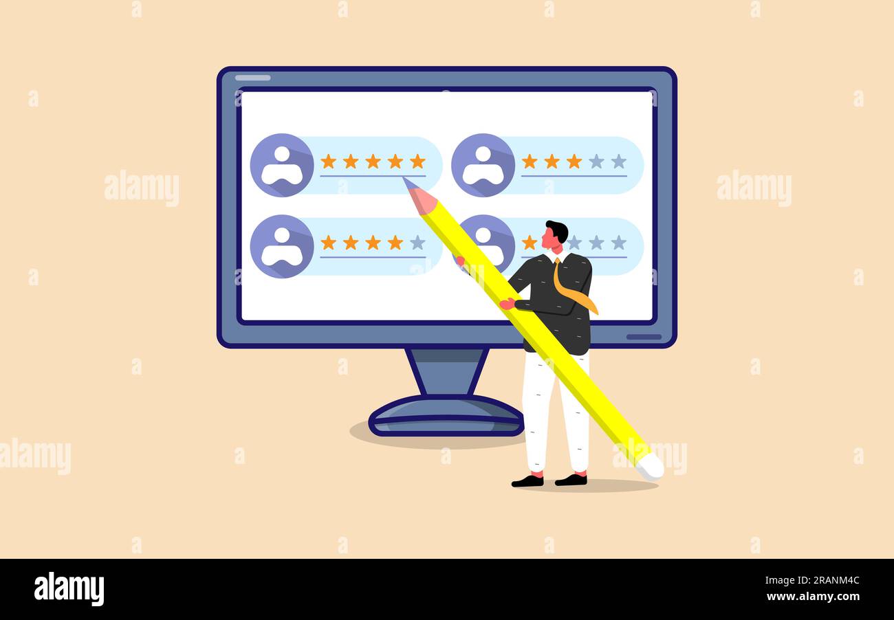 Vector illustration depicting HR managers searching for job candidates ...