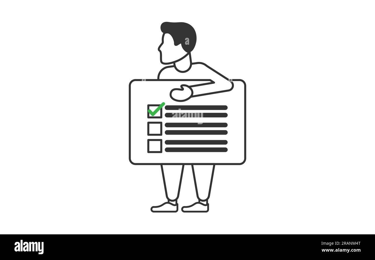 Vector illustration depicting HR managers searching for job candidates ...