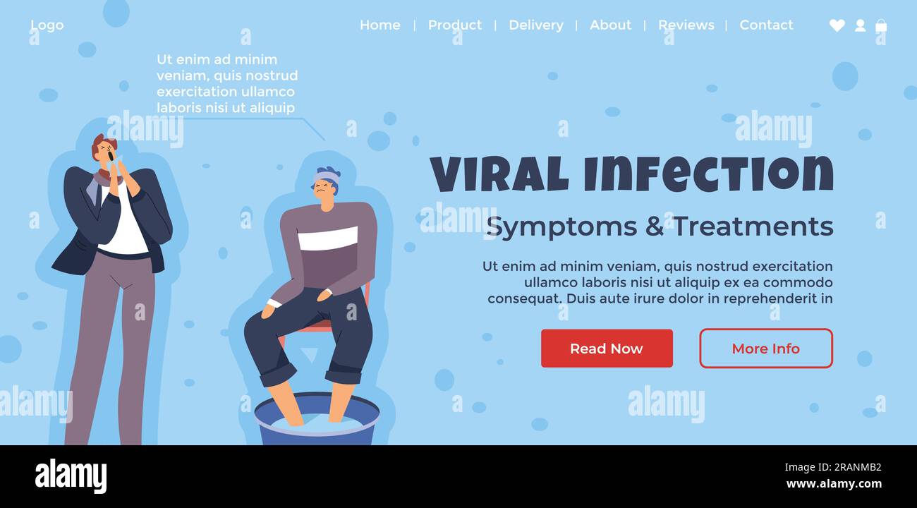 Symptoms and treatment of viral infection web Stock Vector Image & Art ...