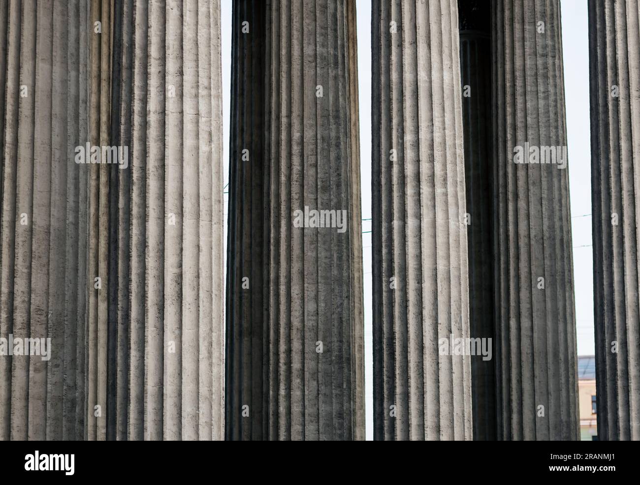 antique columns of old architecture. stone column of vintage building ...
