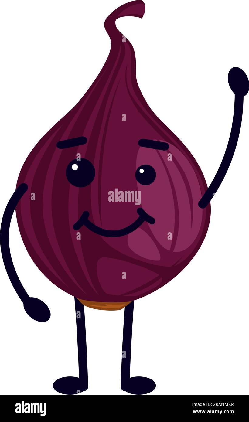 Waving onion cartoon character with smiling face Stock Vector Image ...