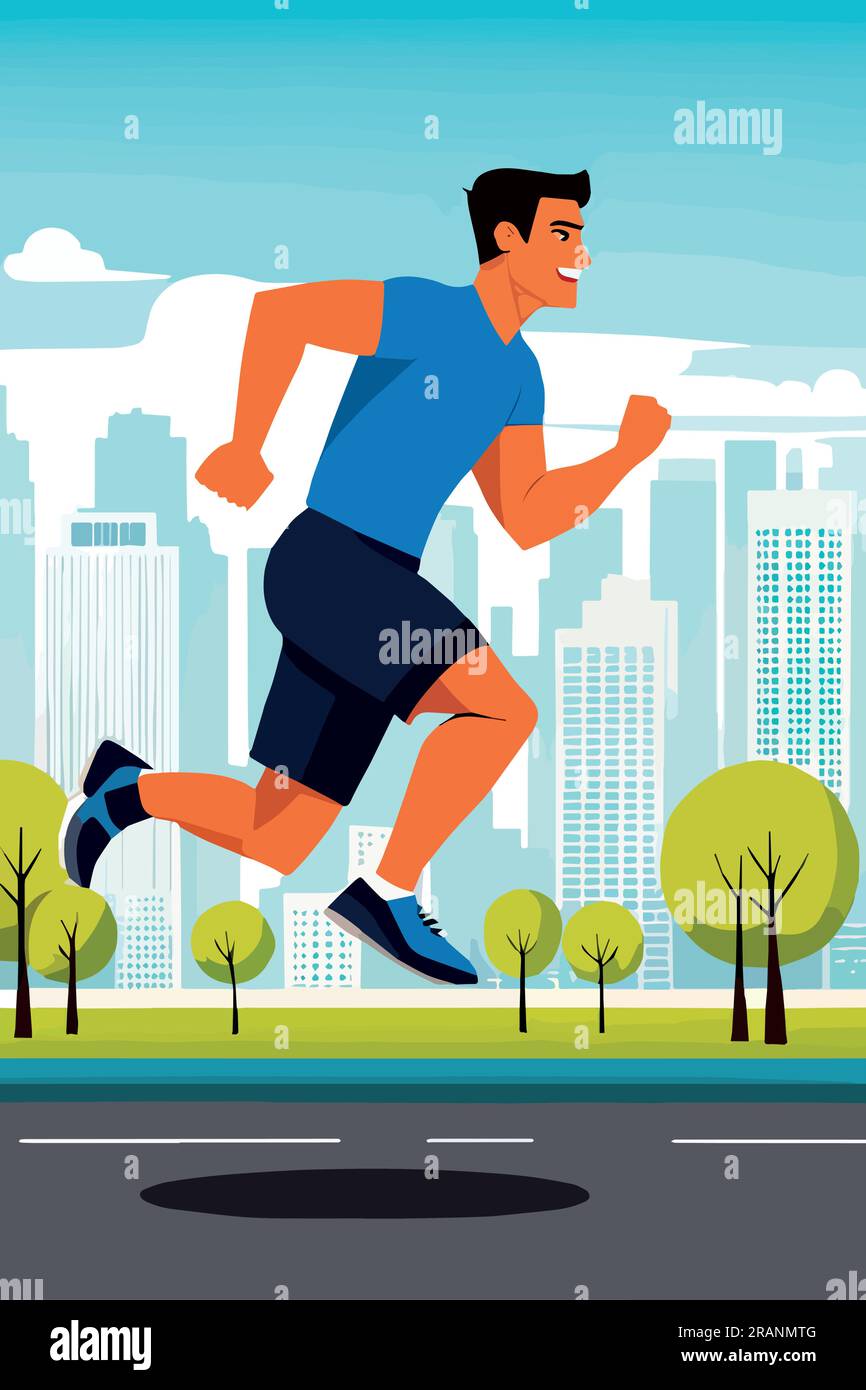 Vertical marathon running Stock Vector Images - Alamy