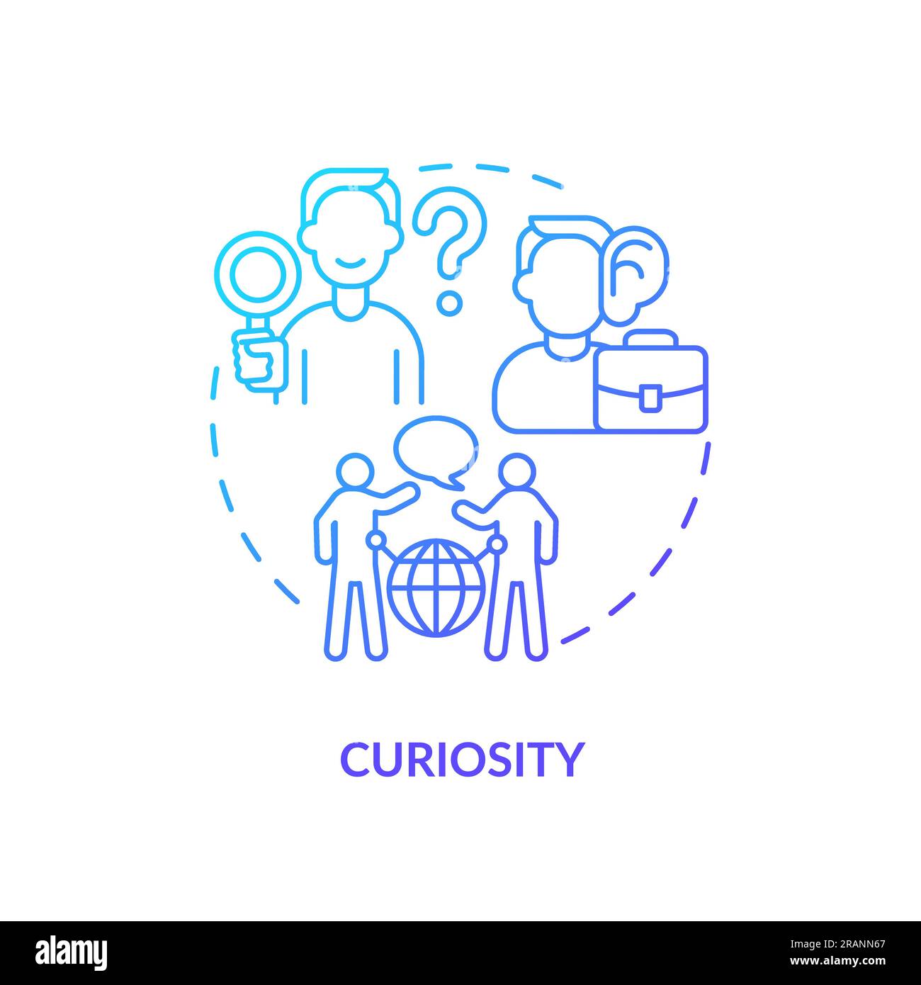 Curiosity blue gradient concept icon Stock Vector Image & Art - Alamy