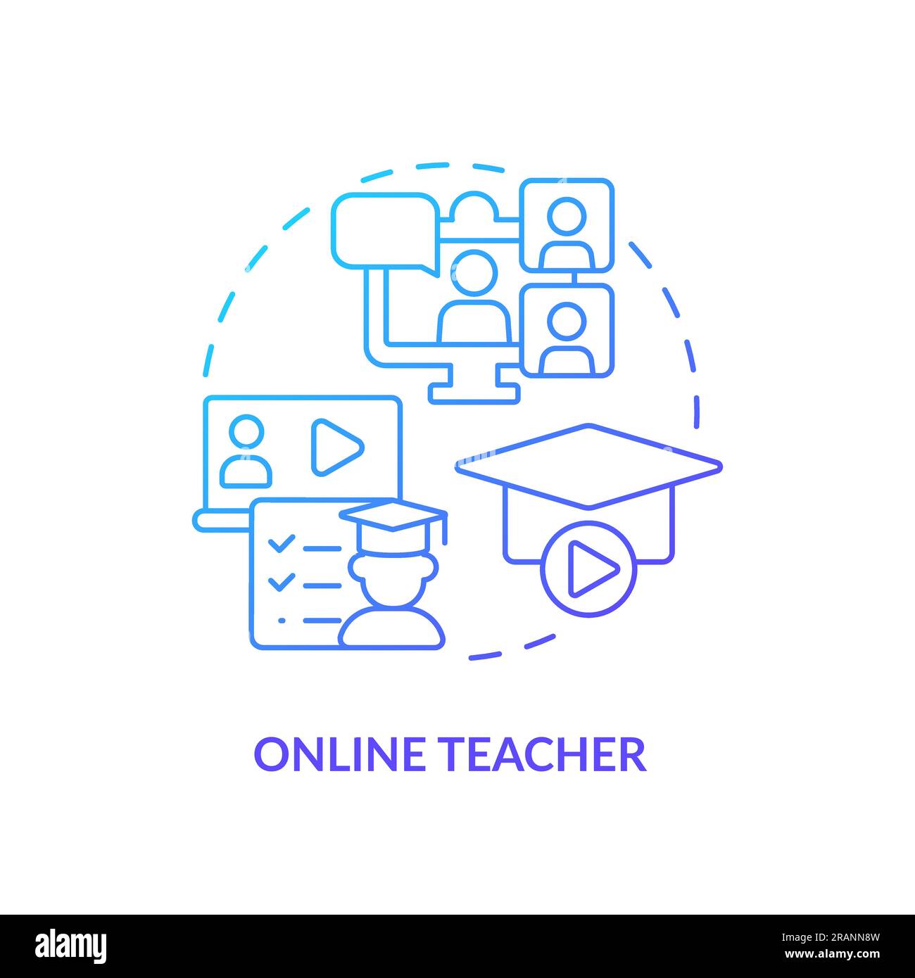 Teacher education blue gradient hi-res stock photography and images - Alamy