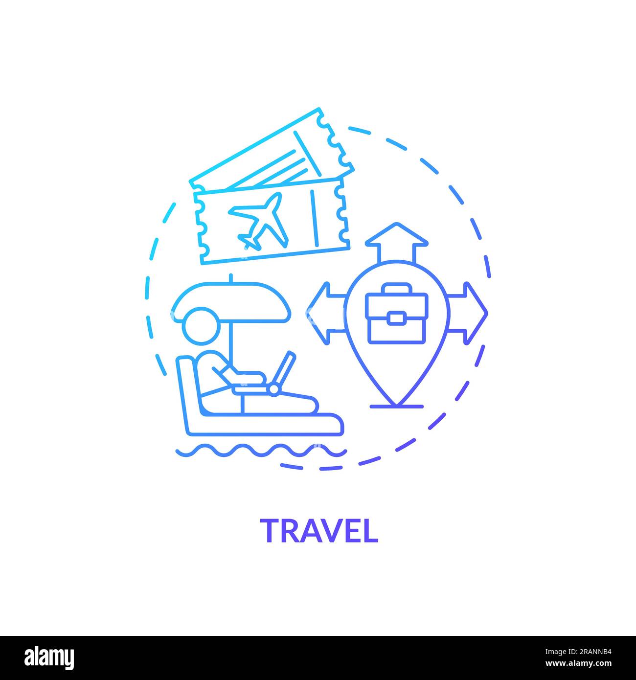 Travel blue gradient concept icon Stock Vector Image & Art - Alamy