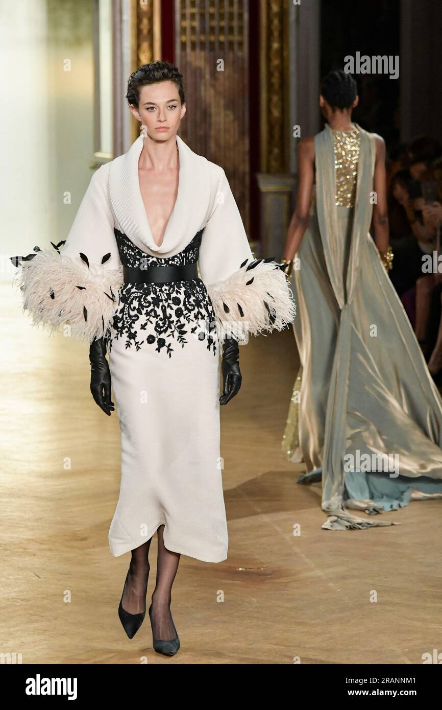 Paris, France. 04th July, 2023. A model walks the runway at the Georges ...