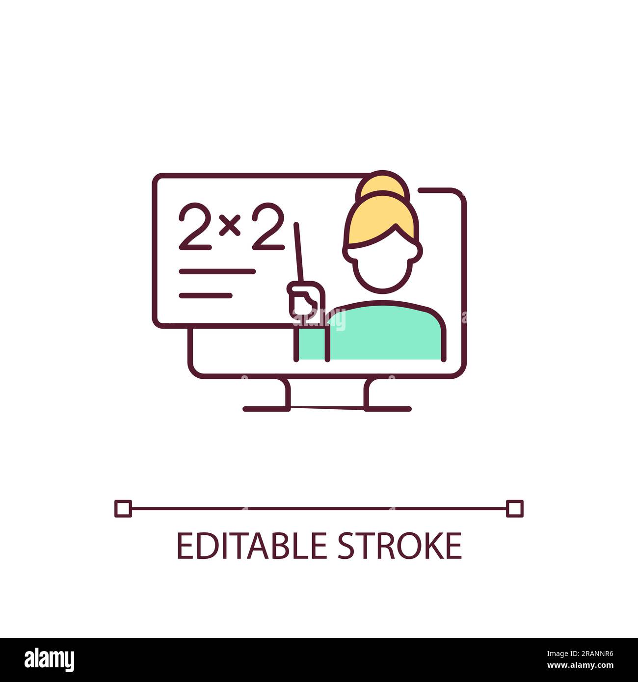 Thin line icons with enhanced teaching concept Stock Vector Image & Art ...