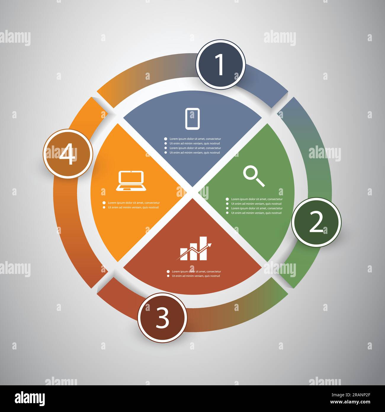 Pie chart infographics shadow hi-res stock photography and images - Alamy