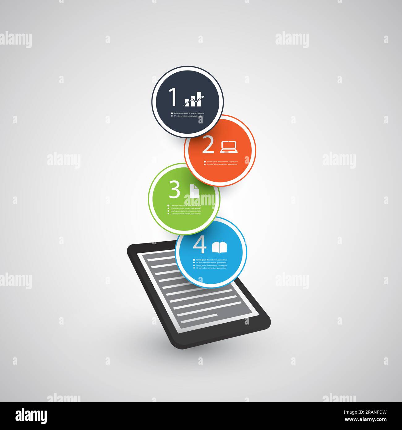 Infographic Design - Trends of Tablet and Mobile Phones Concept Stock ...