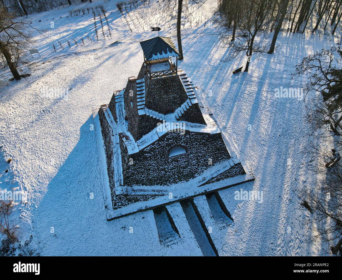 The largest pyramid in Germany, the rock pyramid in Garzau Stock Photo ...
