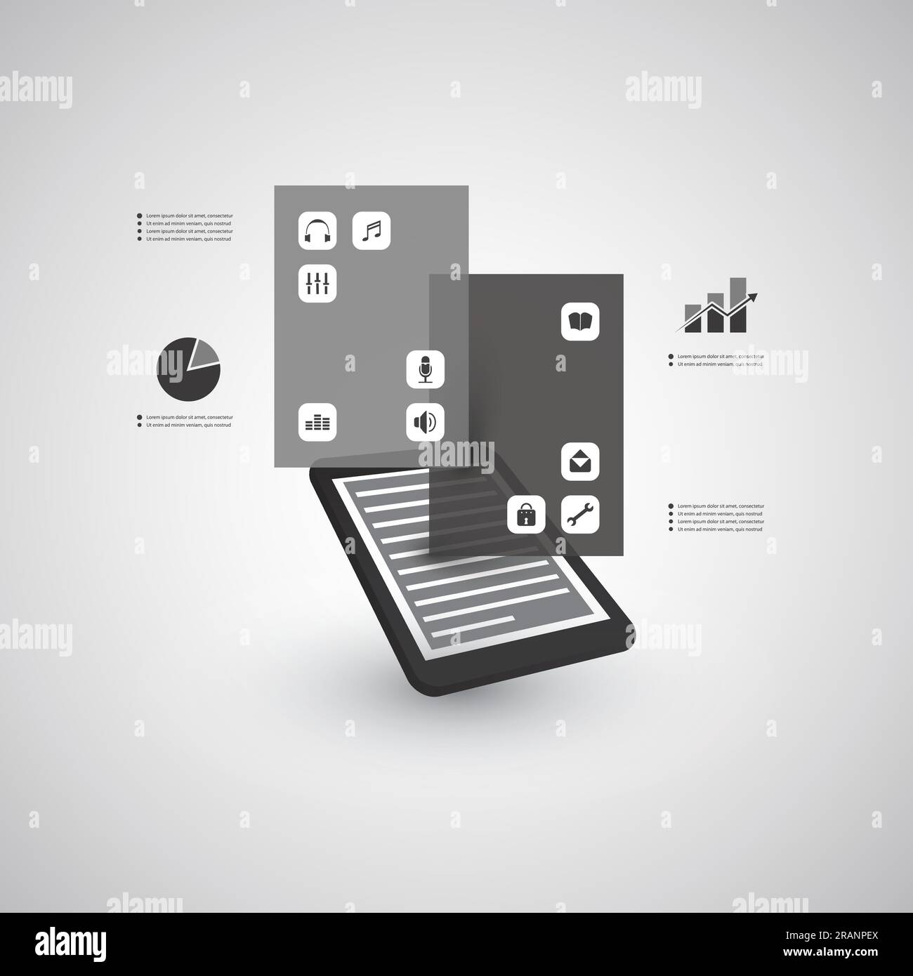 Infographic Design - Mobile Apps Stock Vector Image & Art - Alamy