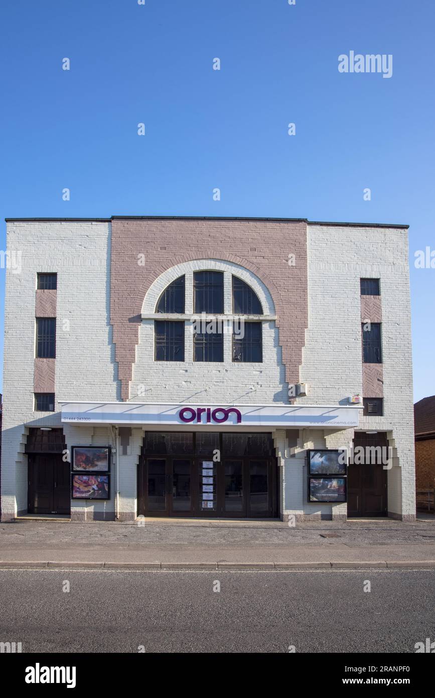 the art deco Orion cinema in burgess hill west sussex Stock Photo - Alamy