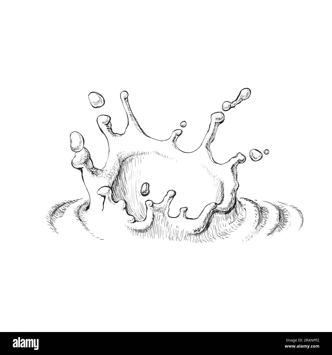 Hand drawn water splash vector illustration Stock Vector Image & Art ...