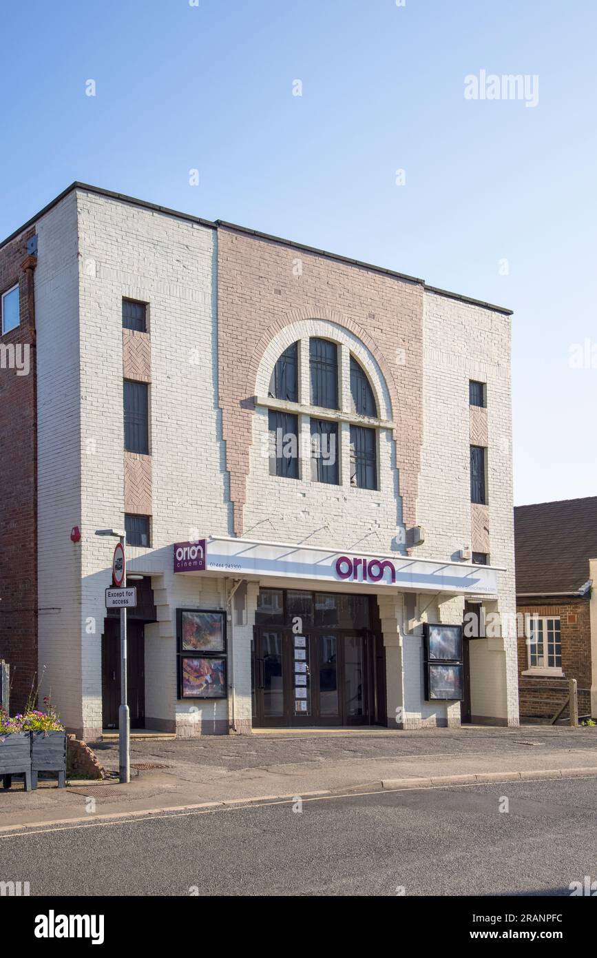 the art deco Orion cinema in burgess hill west sussex Stock Photo - Alamy