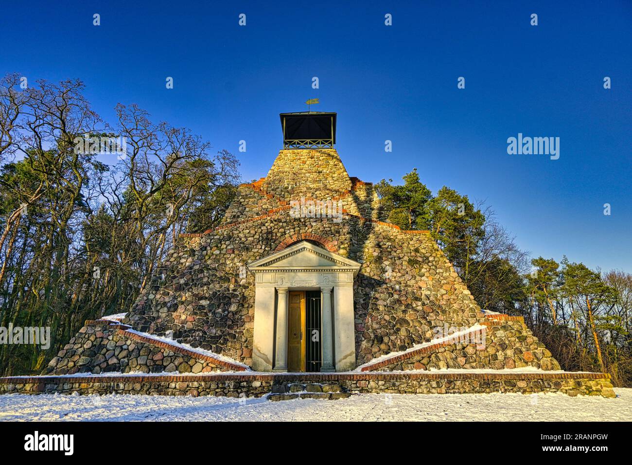 The largest pyramid in Germany, the rock pyramid in Garzau Stock Photo ...