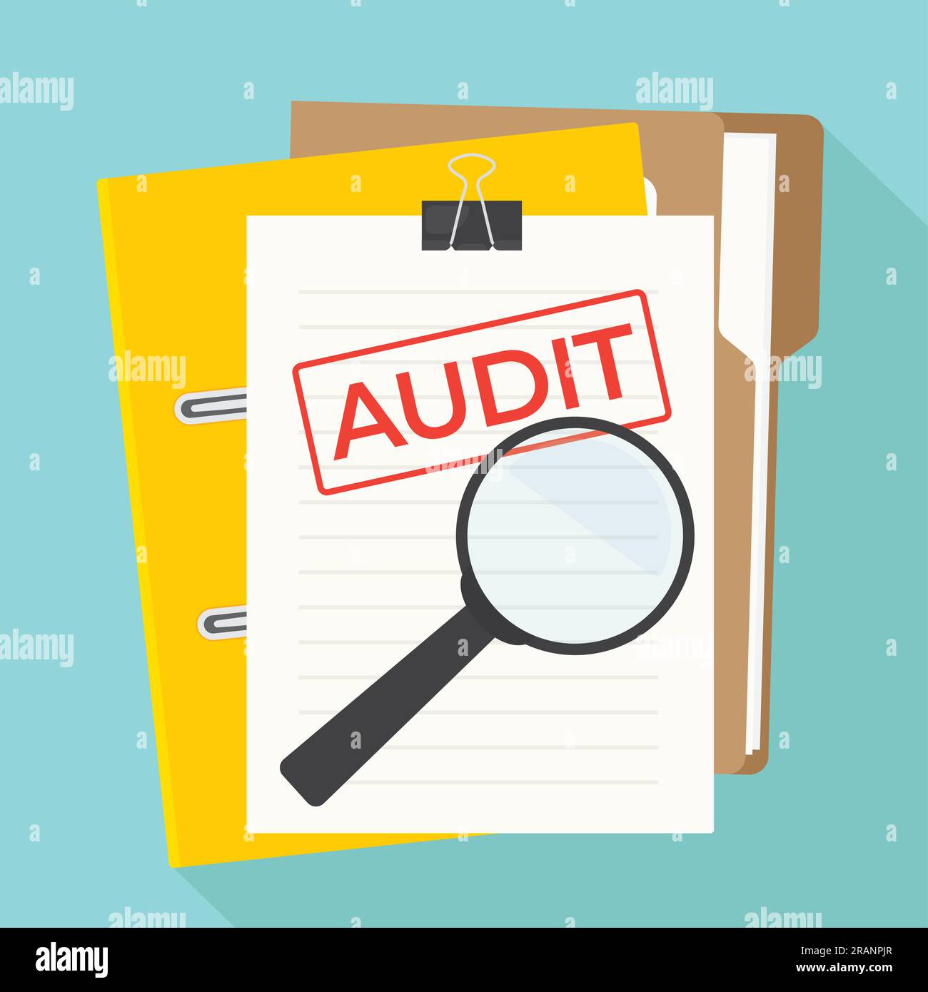 concept of audit in a business - vector illustration Stock Vector Image ...