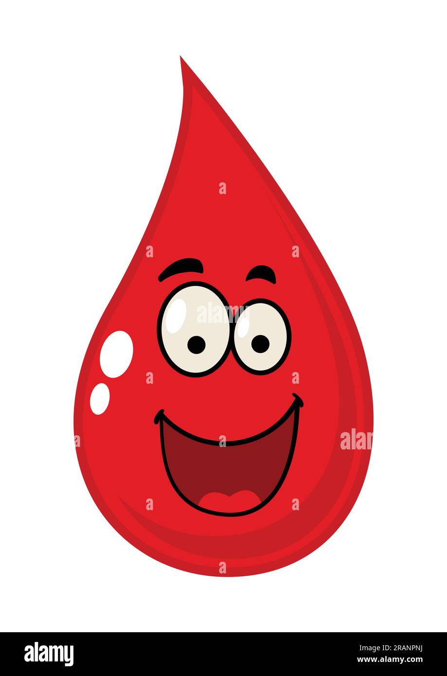 Red blood drop cartoon character Stock Vector Images - Alamy