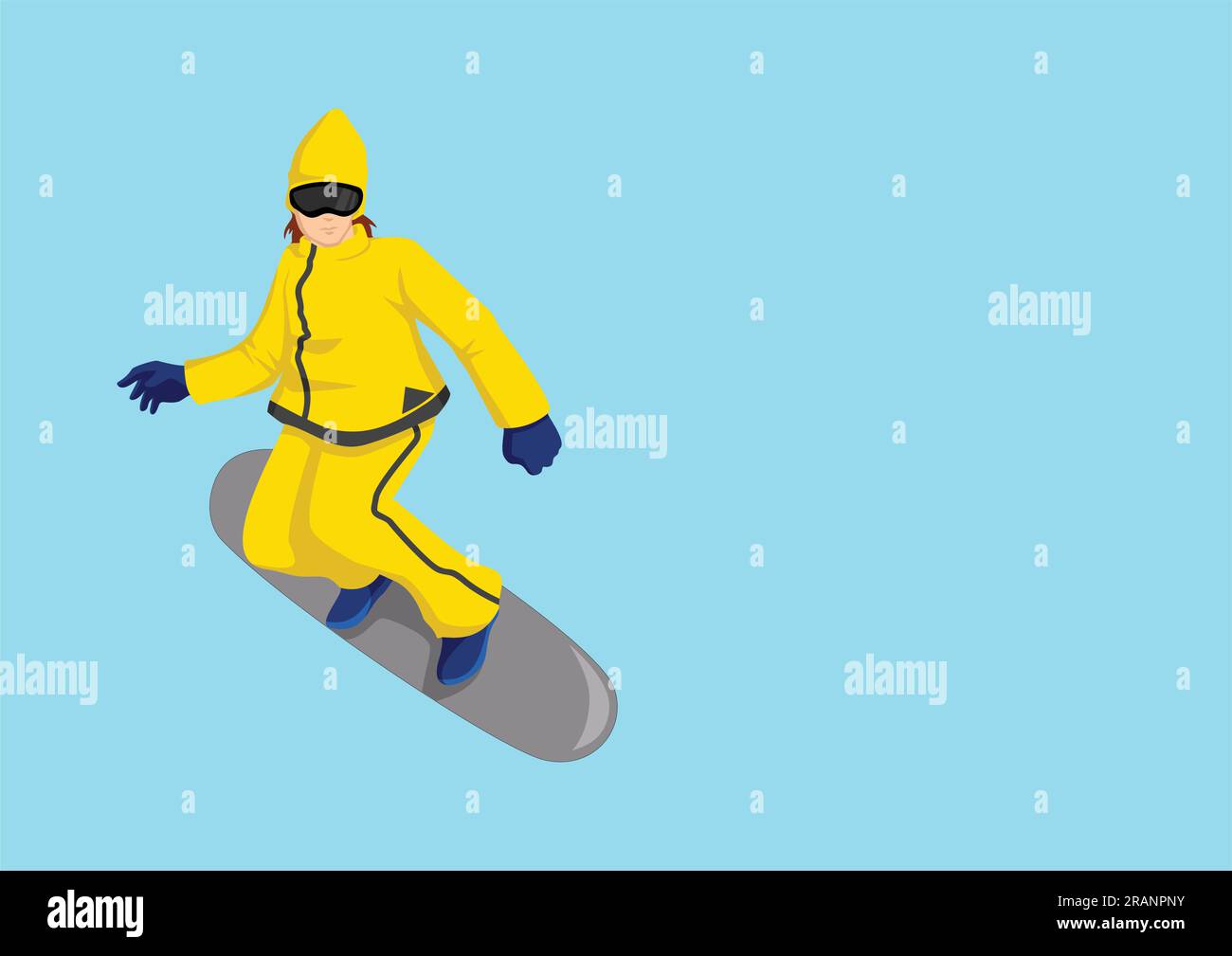 Cartoon Illustration of a snow boarder Stock Vector Image & Art - Alamy