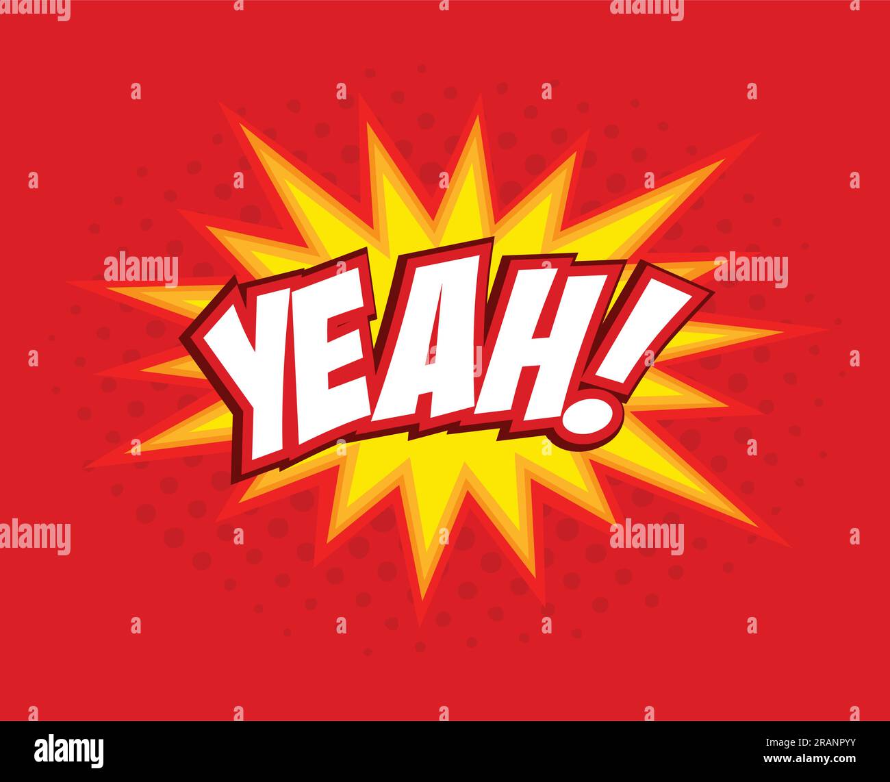 Yeah! comic splash bubble text Stock Vector Image & Art - Alamy