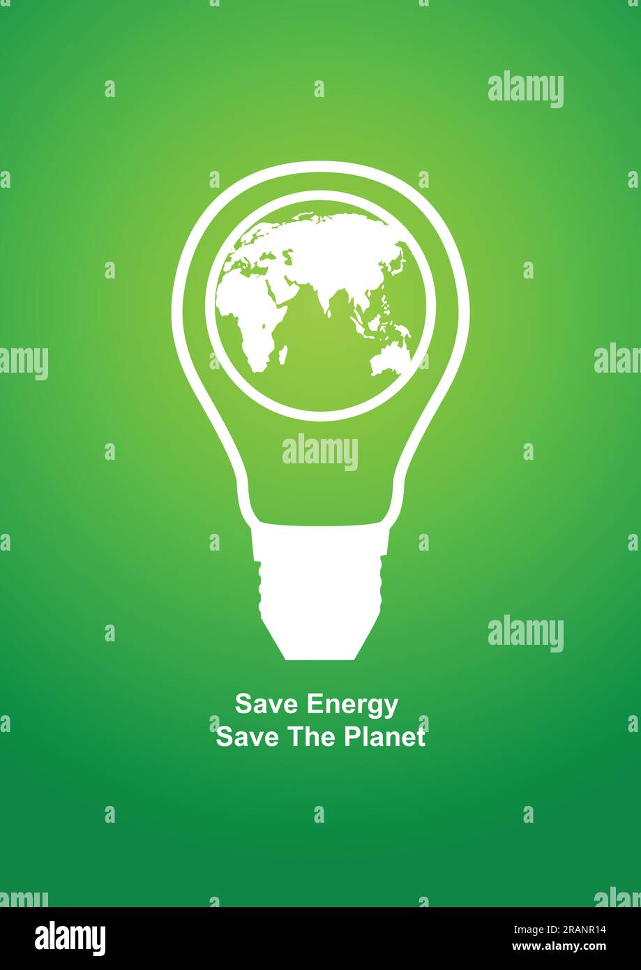 Modern graphic of a light bulb with earth globe in it, cover design ...