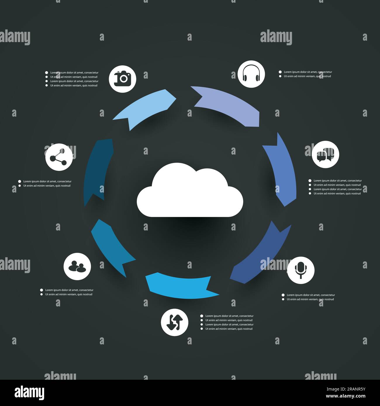 Colorful infographic diagram social media hi-res stock photography and images - Alamy