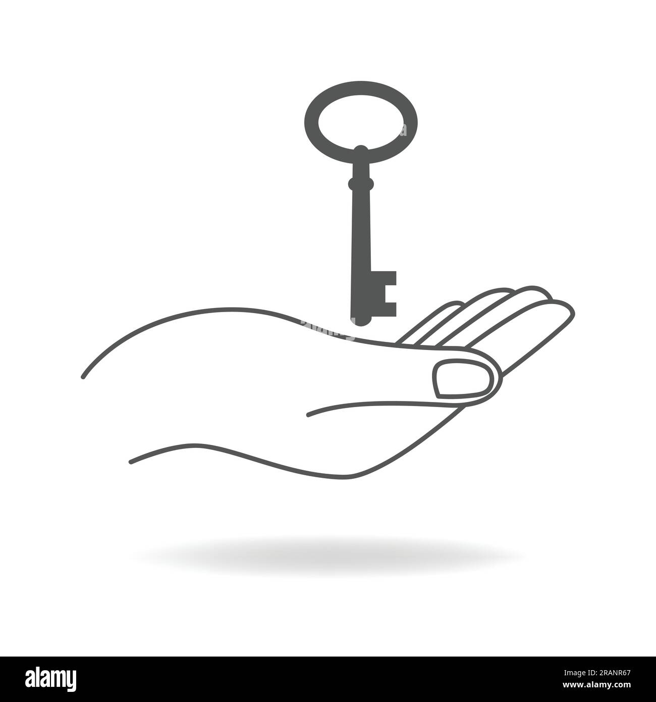 Hand holding lock sign Stock Vector Images - Alamy