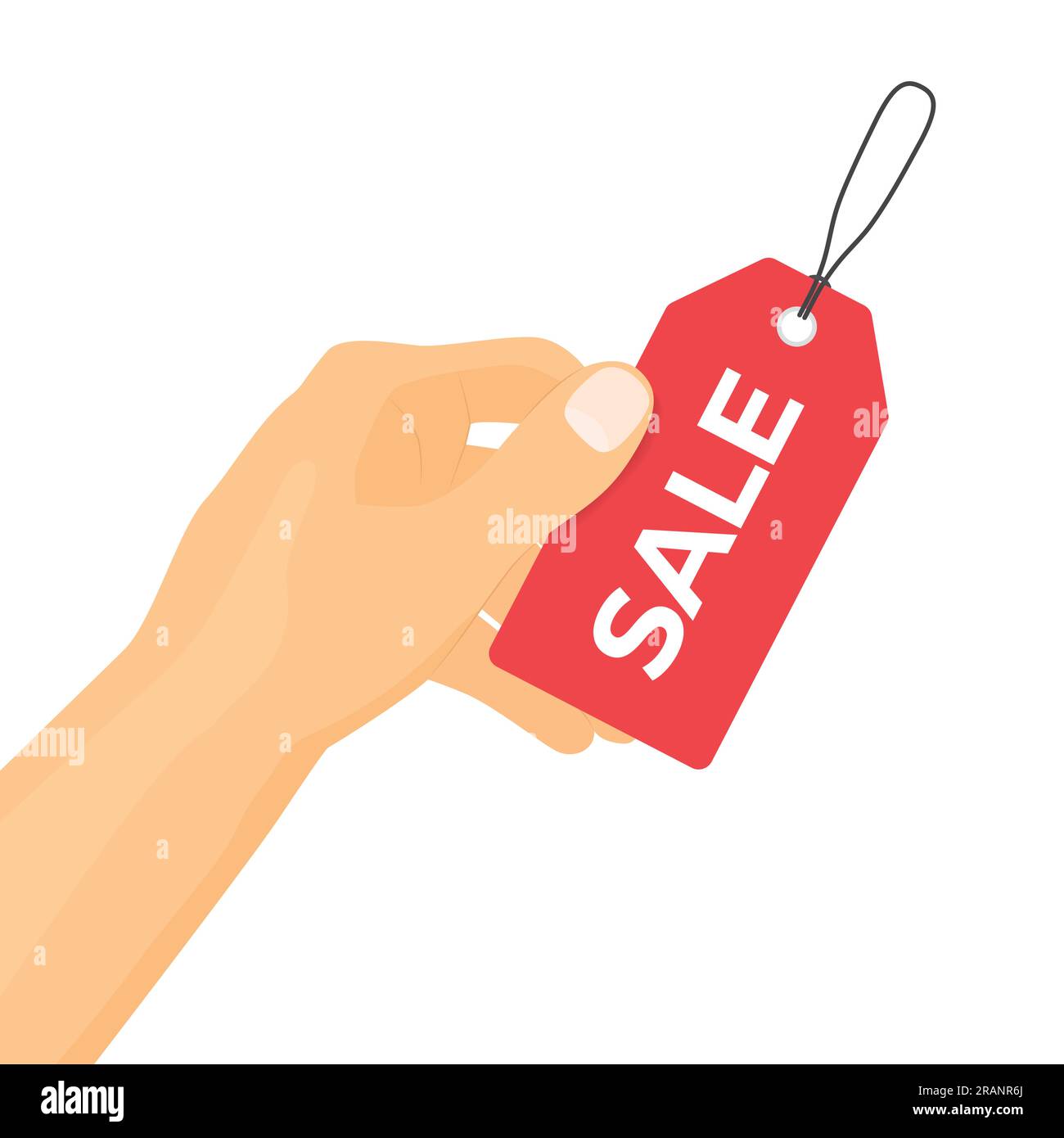 hand holds sale price tag -vector illustration Stock Vector Image & Art ...
