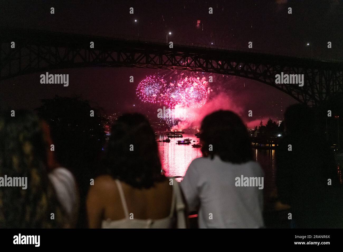 Seattle, USA. 4 Jul, 2023. People gather in Fremont to celebrate ...