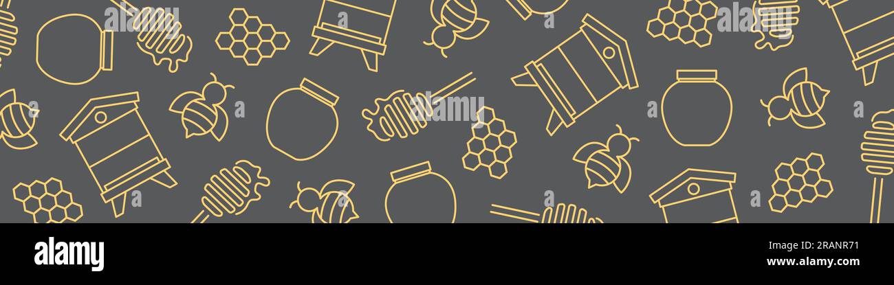 beekeeping, honey banner - vector illustration Stock Vector Image & Art ...